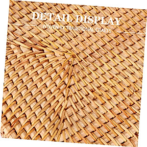 Zerodeko Organizer Rectangular Storage Basket Seagrass Storage Baskets Woven Storage Baskets Rattan Storage Basket Rattan Organizer Bins Seagrass Organizers Storage Box Wicker Sundry 1pc