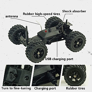 Adepe 2.4Ghz Radio Remote Control Car 1/32 Mini RC Truck High Speed Cross Country Vehicle Drift Racing Model Toy for 3-12 Years Old Children Boys Kids Christmas Birthday Gift