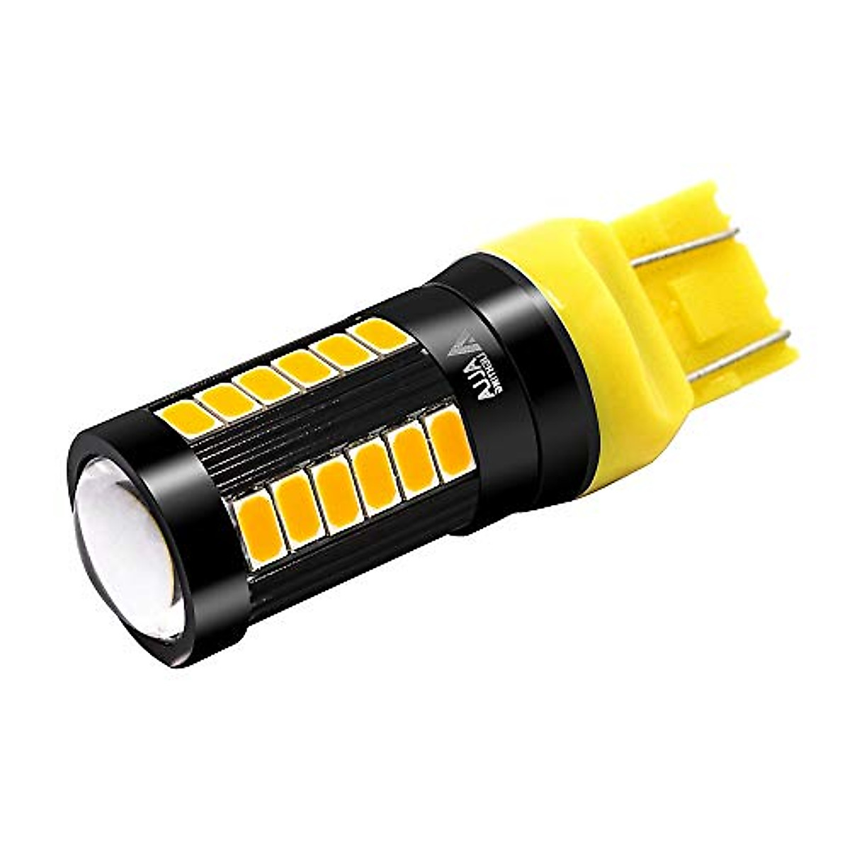 Alla Lighting 2800lm 7440 7443 LED Turn Signal Lights Bulbs, Amber Yellow T20 7440NA 7444NA 7442NAK WY21W 7443NA 992 Blinker Lamps Replacement Xtreme Super Bright 12V 5730 33-SMD Dual Filament