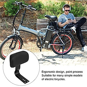 Dilwe Bike Backrest Support,Electric Rear Passenger Seat Backrest with Metal Support E-Bike Safety Rest Rear Support