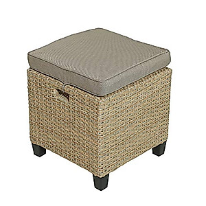 HHOK 6 Pieces Patio Furniture, Outdoor Sectional Sofa PE Rattan Table, Chair and Stools for Porch Lawn Garden Backyard, K-Brown Wicker Conversation Sets