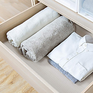 Shelf Drawer Liners for Kitchen Cabinets, Smilco Clear Nonslip Waterproof Non-Adhesive Washable Refrigerator Mats Bathroom Pantry Cupboard Drawer Shelf Liner Protector (17.5 Inches X 20 Ft)