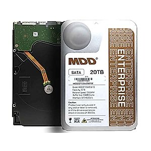 MDD (MDD20TSATA25672E) 20TB 7200 RPM 256MB Cache SATA 6.0Gb/s 3.5" Internal Enterprise Hard Drive - 5 Years Warranty (Renewed)