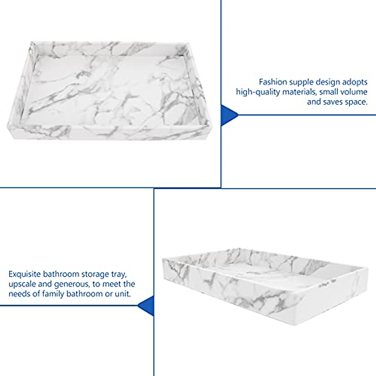 FOMIYES 2pcs Bath Cosmetics for Dish Toilet Candles Multi- Pattern Holder Soap Earrings Nightstand Organizer Makeup Bathroom Candle Trinket Ring Marble Grain Organizing Tank