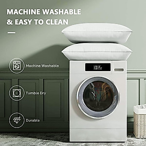 ROKDUK Bed Pillows for Sleeping Standard Size Set of 4, Cooling Hotel Quality for Back Stomach or Side Sleepers White