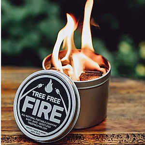 Tree Free Fire - Portable Tabletop Fire Pit - All Natural Alternative to Gel Fuel cans | Tabletop Fire Bowl, Perfect Outdoor Fireplace