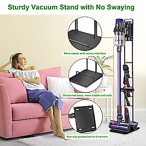 Haturi Vacuum Stand for Dyson V15 V11 V10 V8 V7 V6 & Under Sink Organizers and Storage