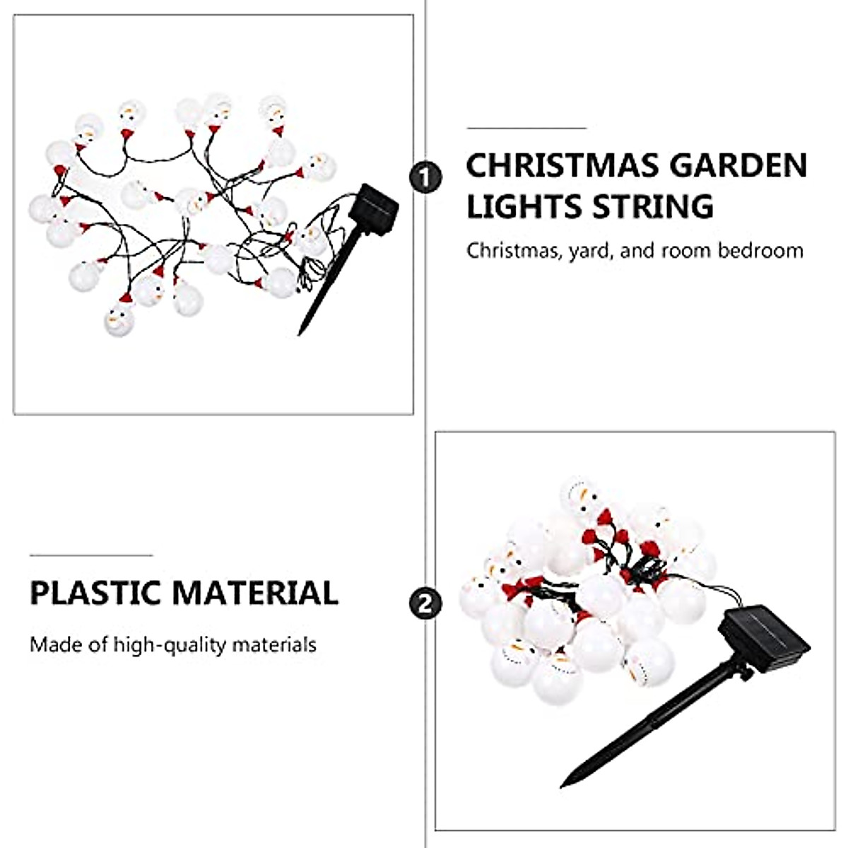 ibasenice Solar Ground Stake Light Outdoor Lights Snowman Landscape Lights Waterproof Led Pathway Lights Home Garden Outdoor Pathway Landscape Decor