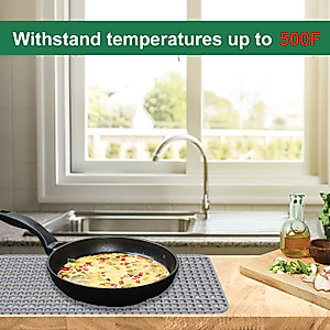 MOSTWOGO Silicone Sink Protector for Kitchen Sink 28''x15'', Heat Resistant Kitchen Sink Mat for Bottom of Stainless Steel/Porcelain Sink ,Rear Drain, 1PCS No-Slip Sink Grid Accessories(Grey)