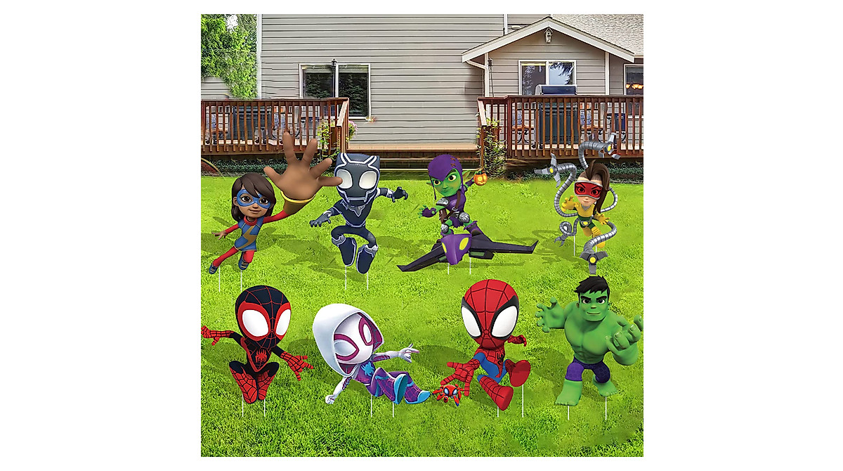 Spidey Friends Party Supplies - 8PCS Yard Signs Set
