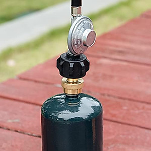 GASPRO Propane Refill Adapter for 1 lb. Tanks, Comes with A 20lb to 1lb Propane Tank Adapter, Solid Brass
