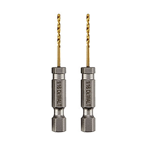 DEWALT Drill Bit, 1/16 Inch, Titanium Nitride Coated, Tapered Core for Optimum Durability (DD5104)