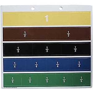 Teacher Created Resources Fraction Tiles Magnetic Accents (77245), Multi