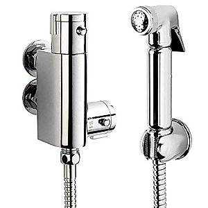MINJING Hand Held Bidet Toilet Sprayer Copper Toilet Spray Gun with Body Adjustable Jet Bathroom Bidet Sprayer Set