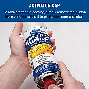 Eastwood 2k Paint Aerosol Spray Automotive with Long-lasting and Durable Finish 12 Oz Can | Clear Coat