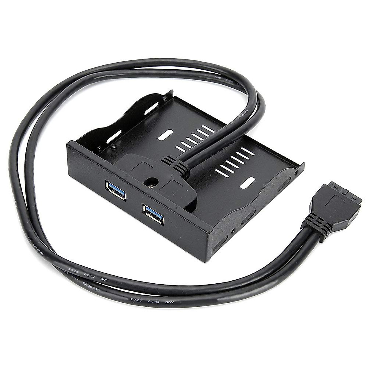 Gojiny USB Front Panel 3.5 inch USB 3.0 Floppy Front Panel 19 Pin to 2 Interface USB3.0 HUB