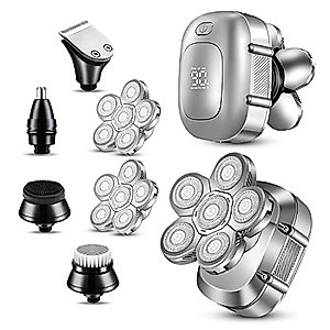 Roziaplus Head Shaver for Bald Men Electric Shavers Upgrade Rotary Shaver Best Close Shaver for Man Rechargeable Bald Mens Razor Multifunctional Electric Razors Wet & Dry Shaved Bald Shaver