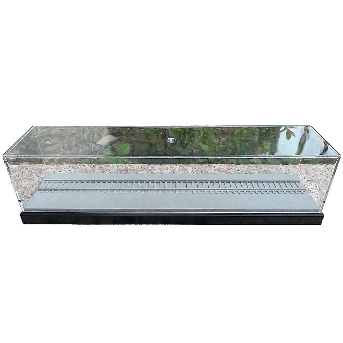 Yamix HO Scale Train Display Case Showcase Dustproof Display Box for 1/18 Scale Model Train