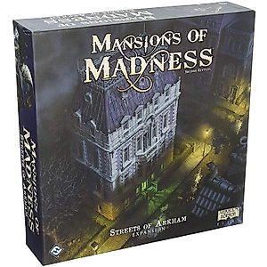 Mansions of Madness Streets of Arkham EXPANSION | Horror Game | Mystery Board Game for Teens and Adults | Ages 14+ | 1-5 Players | Average Playtime 2-3 Hours | Made by Fantasy Flight Games