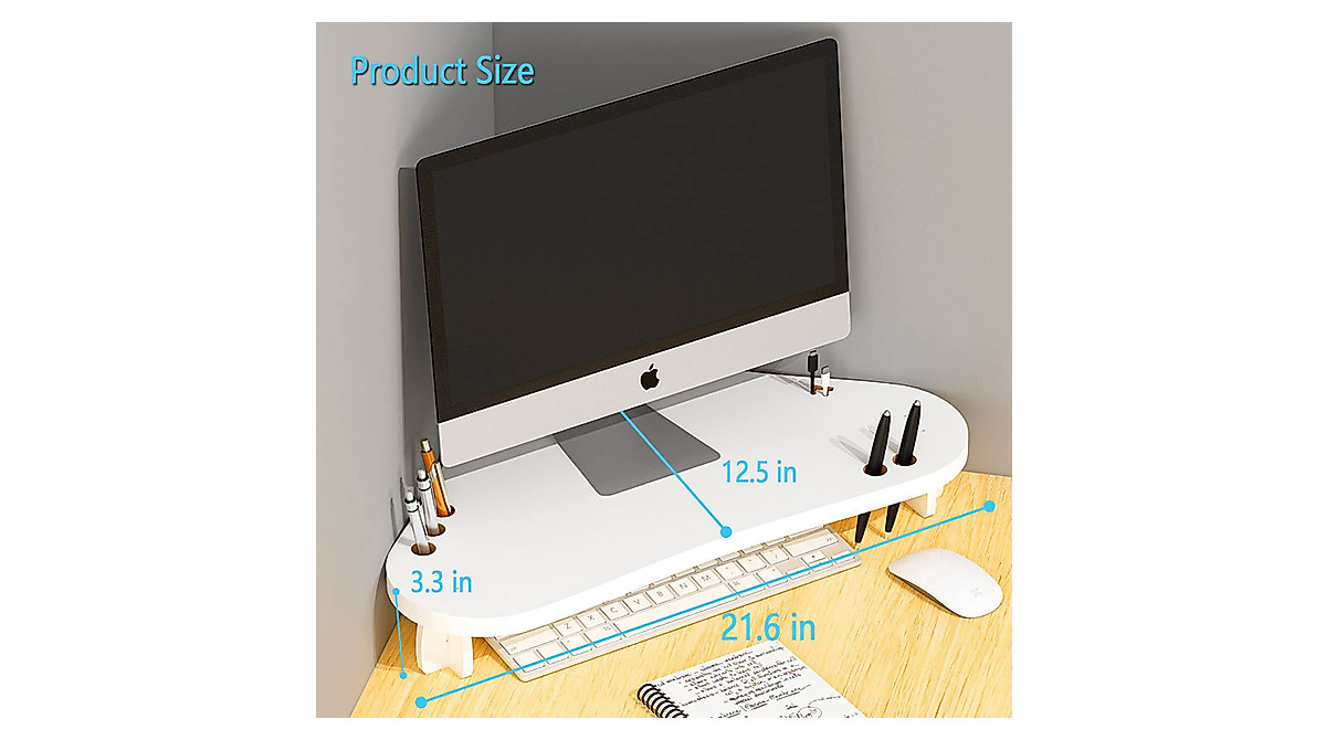 Triangle Wood Monitor Stand Riser - Elevate Your Workspace