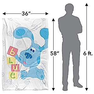 Blues Clues Blanket, 36"x58" Blue's Clues Blocks Silky Touch Super Soft Throw Blanket