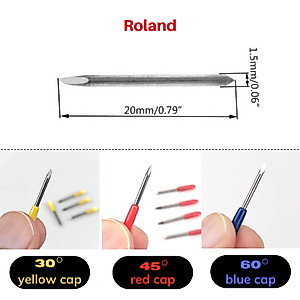 1 holder +15pcs 5x30+5x45+5x60 Blades for Roland Vinyl Cutter blade Holder