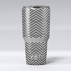 Design Skinz Slate Black Chevron with Translucent Backing - Skin Decal Vinyl Wrap Kit Compatible with The Yeti Rambler Cooler Tumbler Cups