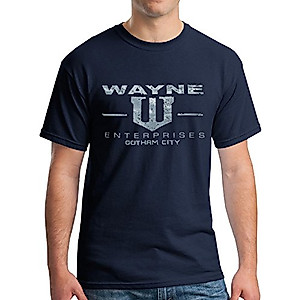 Wayne Enterprises Tee Gotham City T-Shirt Distressed Navy M