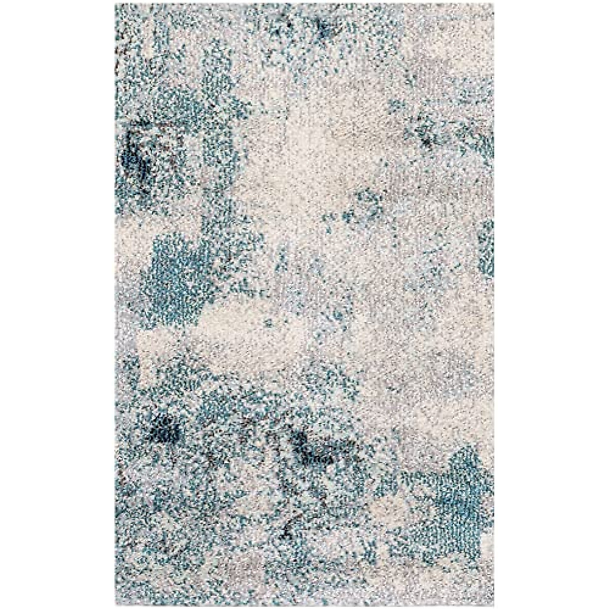 JONATHAN Y CTP104A-23 Contemporary POP Vintage Modern Abstract Indoor Area Rug,High Traffic,Bedroom,Kitchen,Living Room,Non Shedding,2 X 3,Cream/Blue