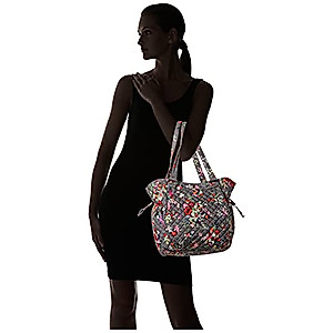 Vera Bradley Women's Cotton Glenna Satchel Purse, Hope Blooms - Recycled Cotton, One Size
