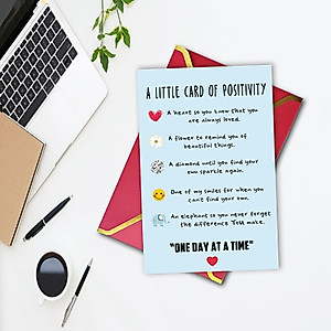 Ziwenhu Lovely Positivity Inspirational Card Gifts for Best Friends, Humor Positive Affirmation Cards for Women Men, Funny Encouragement Greeting Cards for Kids, Self Confidence Card