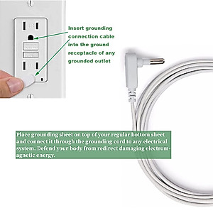 Grounding Pillowcase Queen Conductive Grounding Pillow Cases Organic Cotton Grounding Sheets with 15ft Grounding Cord for Better Sleep Pain Relief Improve Energy (20X30in) 1PC