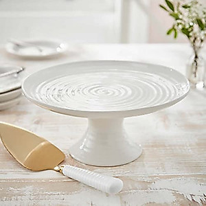 Portmeirion Sophie Conran White Mini Cake Stand | 6.5 Inch Cupcake Stand for Dessert Display at Weddings and Birthday Parties | Made from Fine Porcelain
