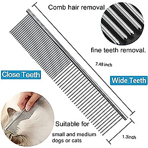 Pets vv 3 Pack Dog Grooming Scissors with Safety Round Tip, Perfect Stainless Steel Up-Curved Grooming Scissors Kit Thinning Cutting Shears Comb Pet Dog Grooming Supplies Trimmer for Dogs and Cats