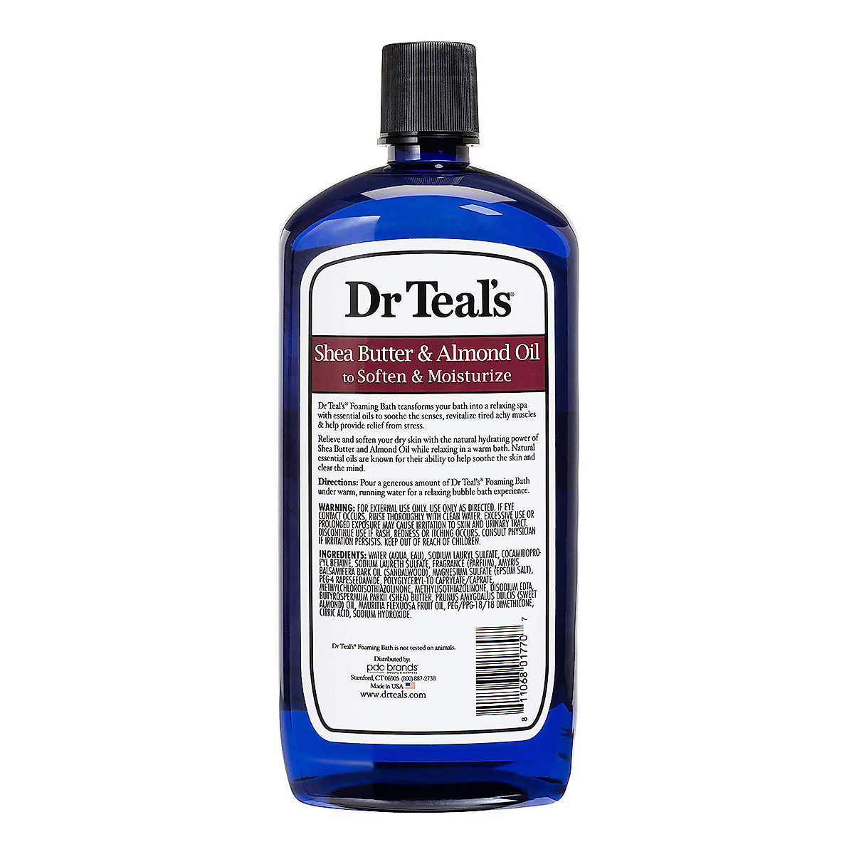 Dr. Teals Shea Butter & Almond Oil Foaming Bath Gift Set (2 Pack, 34oz ea.) - Soften & Moisturize Skin & Clear The Mind