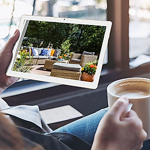 Upgrade 10.1 Inch Ultra-Thin HD Tablet Computer, 10 Core IPS HD Screen, WiFi, Bluetooth, Android Voice Call, Game Tablet, Front and Back Dual Camera, Gift for Family