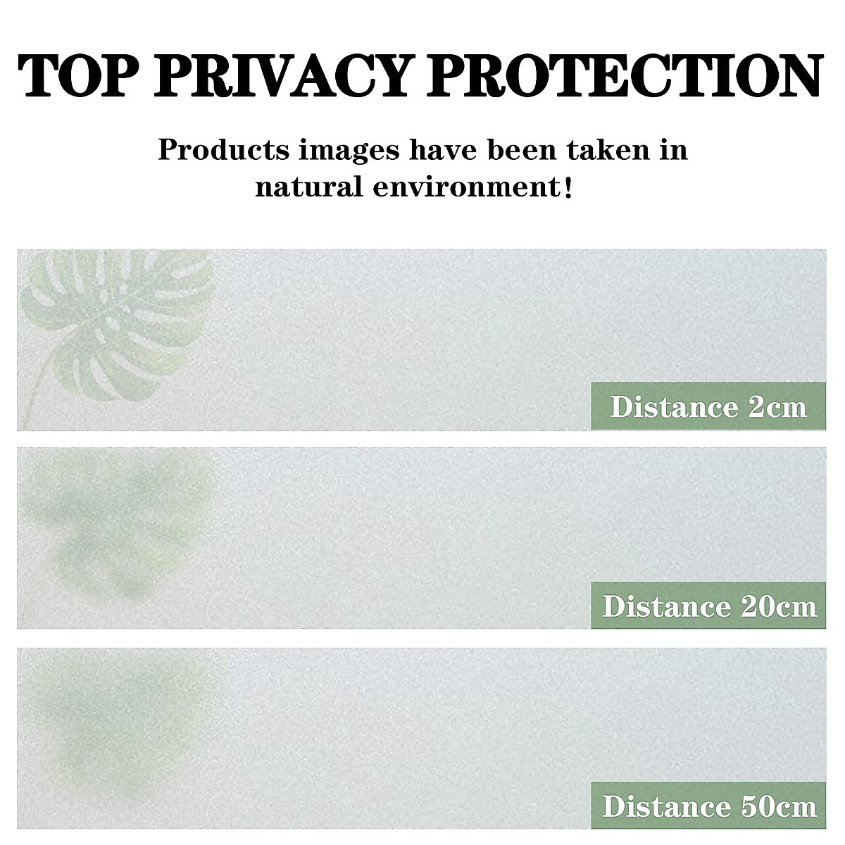 Privacy Window Film, 2 Package HOMIDEK Frosted Glass Window film,Sun UV Blocking Static Cling Removable Frosting Window Tinting Film for Bathroom, Home,Office,Non-Adhesive(17.5"x78.7")