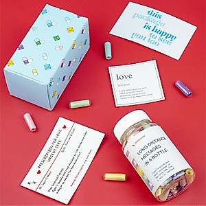 Pre-Written Love Capsules Messages in a Bottle, Love Letters Long Distance Relationships Gifts (50+),Christmas, New Year Gifts for Husband, Wife, Boyfriend, Engaged Gifts for Couples (Long Distance)