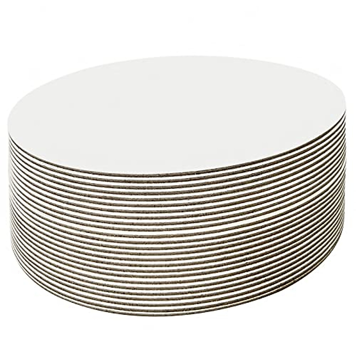 CHERRY 25-Pack 12 inch Sturdy Round Cake Boards, White Cardboard Cake Circles plate Scalloped Base,Pack of 25