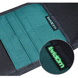 Breathable Wheelchair Support and Safety Belt with Card Organizer, Single Strap Adjustment and Wide Velcro Closure (Aqua Blue)