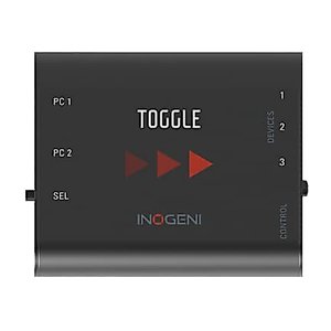 Toggle by INOGENI, Video Conference USB switcher (BYOD/BYOM), Plug and Go, Up to 3 Devices, Professional Device