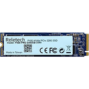 Reletech 2TB M.2 SSD, for PS5 Expansion PCIe Gen 4X4 NVMe Internal Gaming SSD Up to 5,000 MB/s PCIexpress 4.0 Solid State Drive for PC Laptop Desktop（QLC, 2TB）