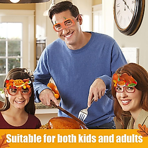 AMOR PRESENT 24PCS Thanksgiving Turkey Eyeglasses, Turkey Eyewear Frame Party Photo Props Thanksgiving Paper Glassess for Kids Adults Thanksgiving Day Party Favors