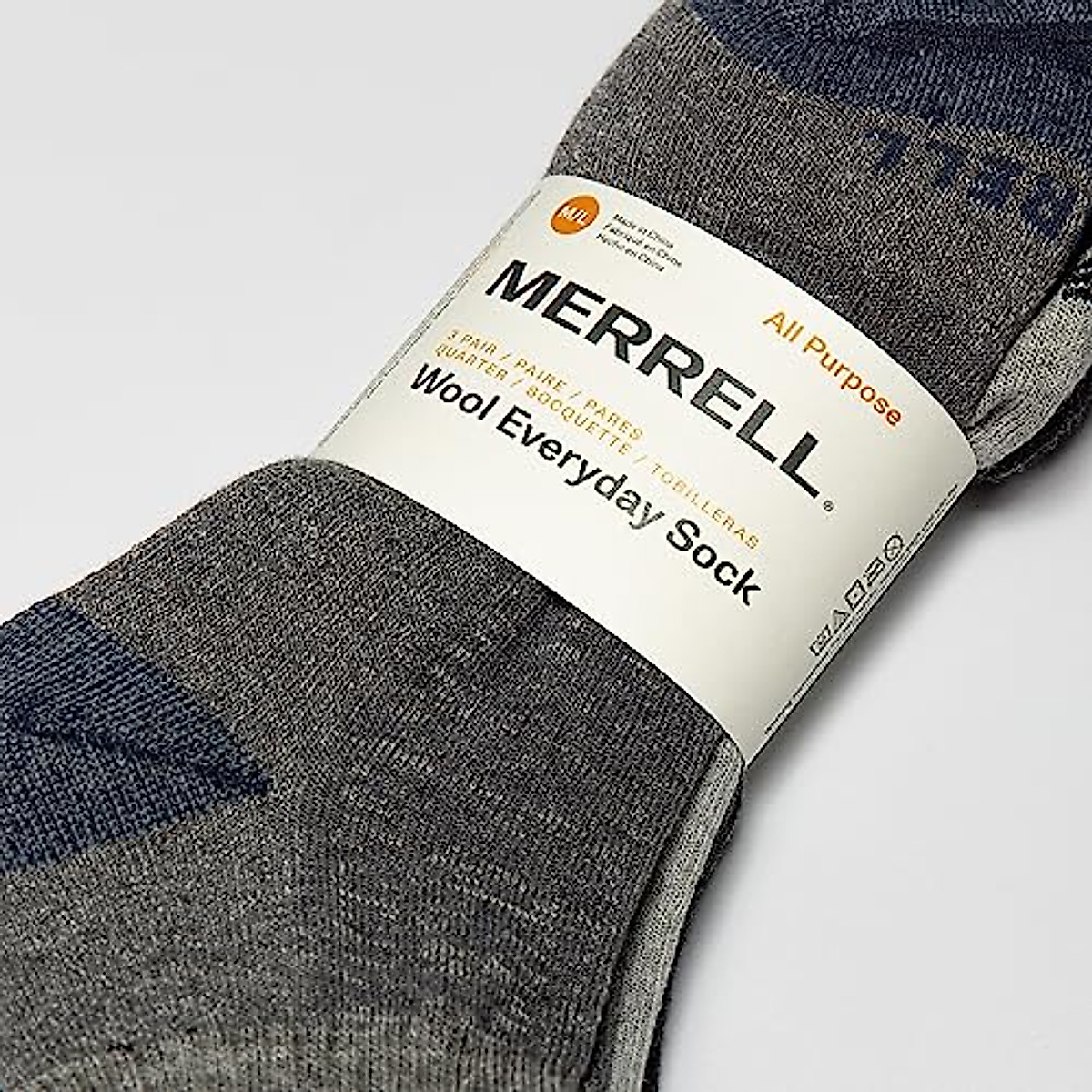 Merrell womens Cushioned Performance Hiker Hiking Socks, Charcoal Black (Quarter), 9 11 US