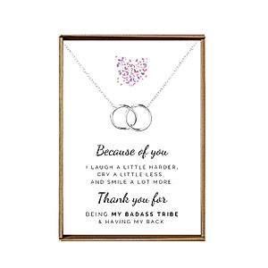 Tribe necklace for women friendship, Thank you for being a friend, To my badass squad jewelry, Friendship necklace for women, Galentines day gifts for friends, Best friend necklaces for women