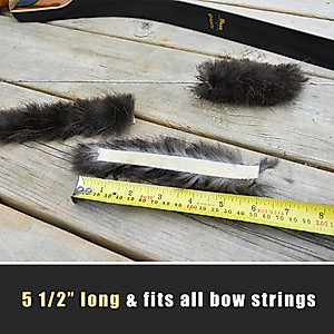 Standing Wolf Beaver Fur Bow String Silencers | Traditional Archery Bowstring Silencers/Dampeners | Beaver Balls (Beaver Fur)