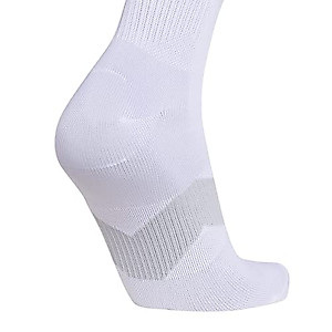 adidas Unisex Metro 6 Soccer (1-pair) OTC Sock Team, White/Clear Grey/Black, Medium US