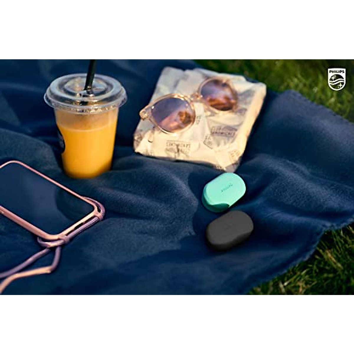 PHILIPS T1207 True Wireless Headphones with Up to 18 Hours Playtime and IPX4 Water Resistance, Black