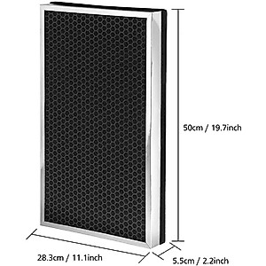1 Set 112 H13 True HEPA Replacement Filter Compatible for 112 V2.0 Air Purifie-r, 3-in-1 True HEPA Activated Carbon Filter