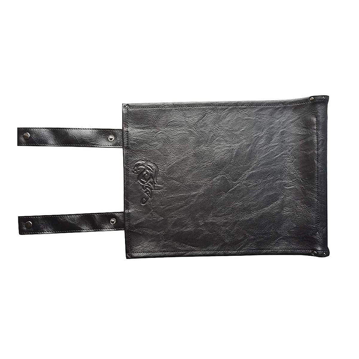 Scroll Dice Tray DIce mat Holder Storage Pouch Rolling Mat DND D and D Dungeons & Dragons Game Dice with Zippered Holds up to 14 Metal Plastic Polyhedral Dice Accessories (Black)